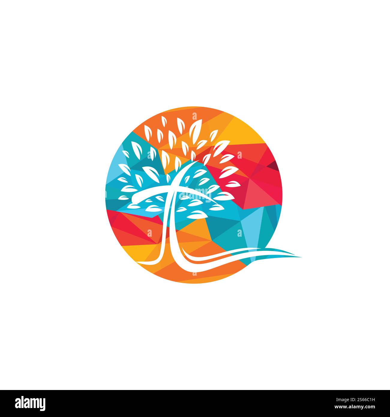 Tree religious cross symbol icon vector design Stock Vector Image & Art ...