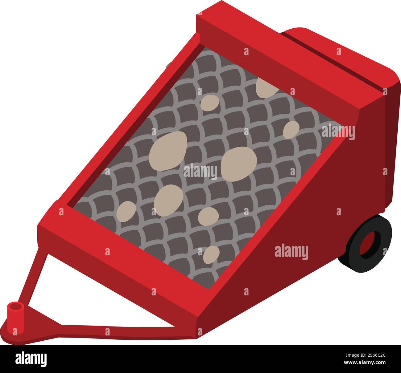 Farming technology trailer icon. Isometric of farming technology ...