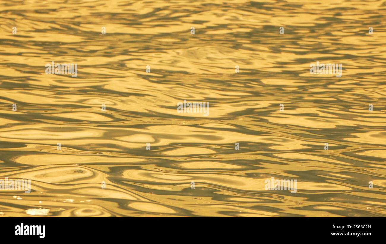 Water Ripples Sunset Reflection Golden Hour Stock Photo - Alamy