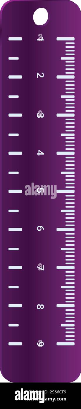 Ruler icon. Cartoon of ruler vector icon for web design isolated on ...