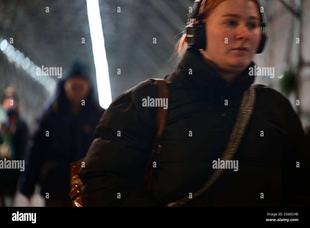 Stockholm, Uppland, Sweden. December 31 2024. People on the street ...