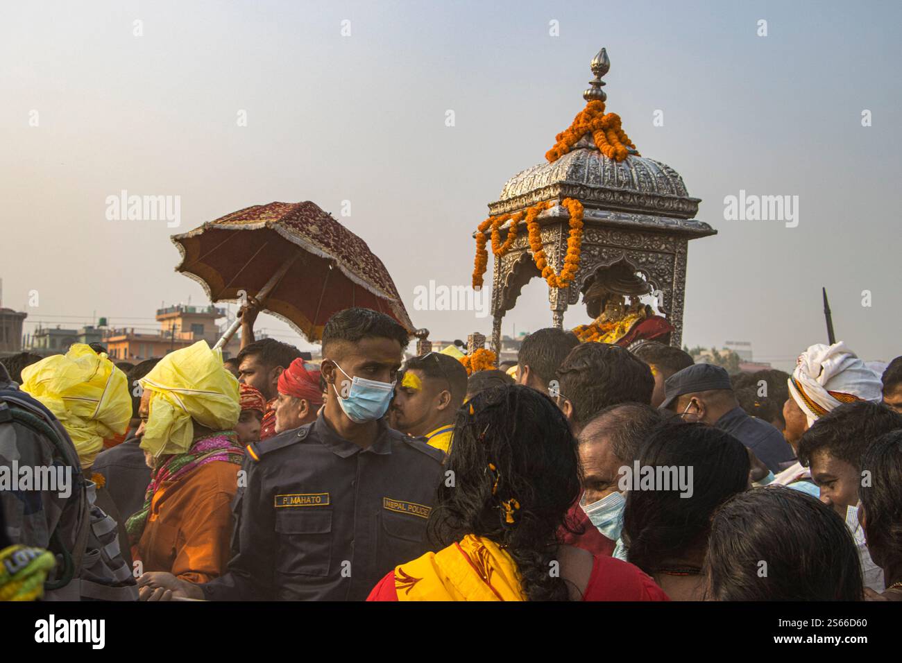 Sita Palanquin (silver) from Janaki Temple circumambulates the Ram ...