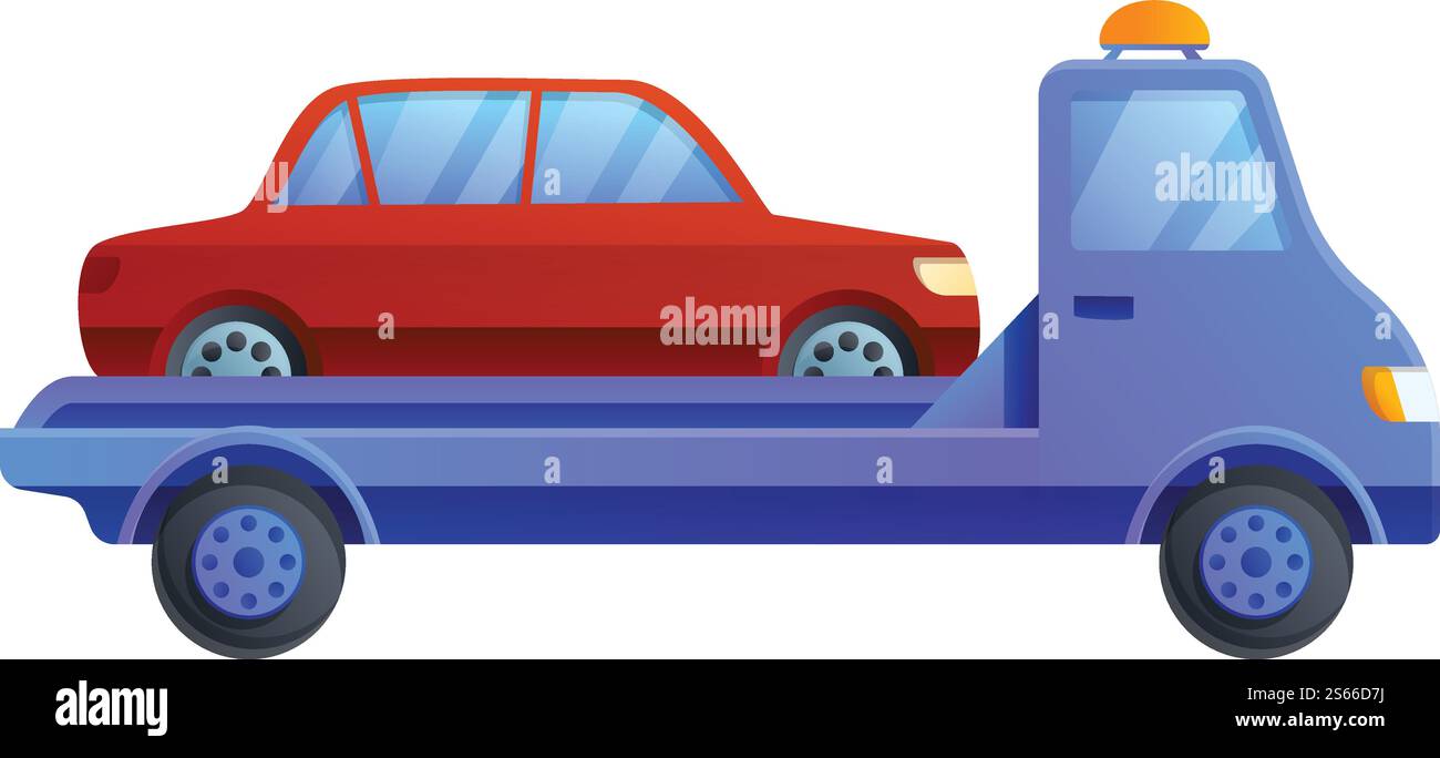 Auto tow truck icon. Cartoon of auto tow truck vector icon for web ...
