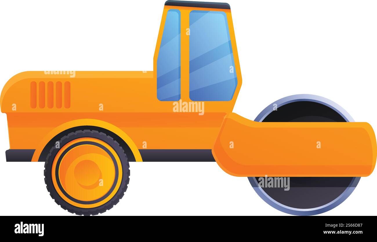 Cabin road roller icon. Cartoon of cabin road roller vector icon for ...