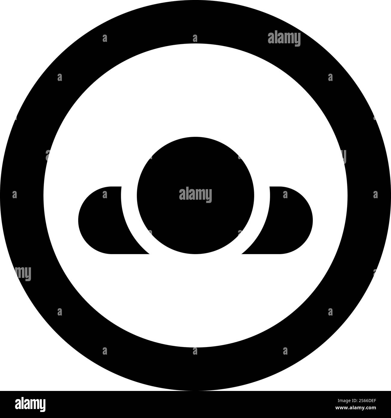 Man lying on back View head shoulders icon in circle round black color vector illustration flat ...