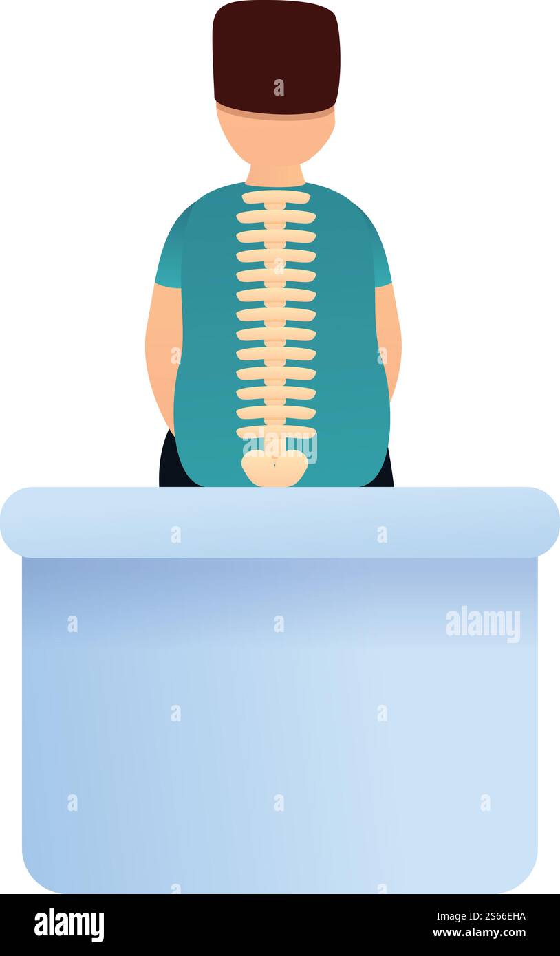 Human healthy spine icon. Cartoon of human healthy spine vector icon ...