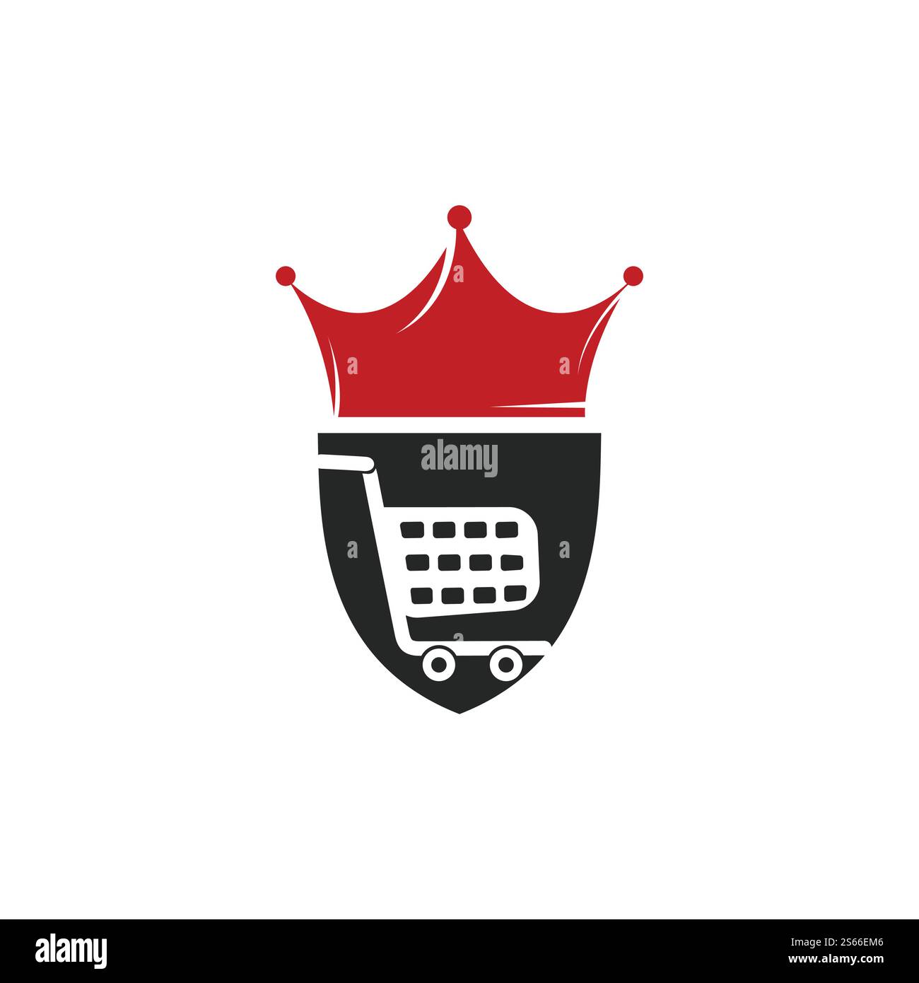 Shopping king vector logo design Stock Vector Image & Art - Alamy
