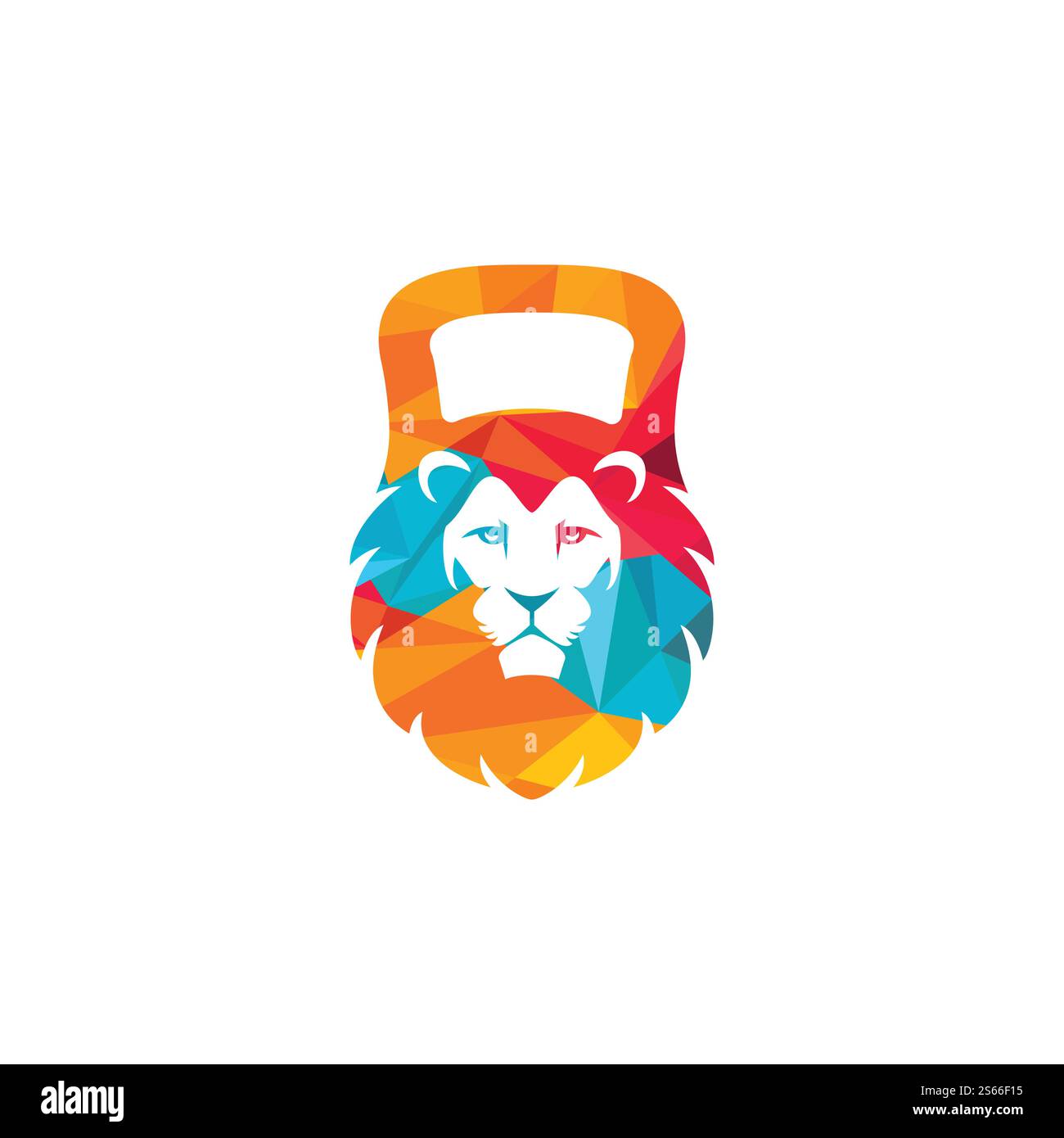 Gym lion logo template design. Fitness gym badge illustration Stock ...
