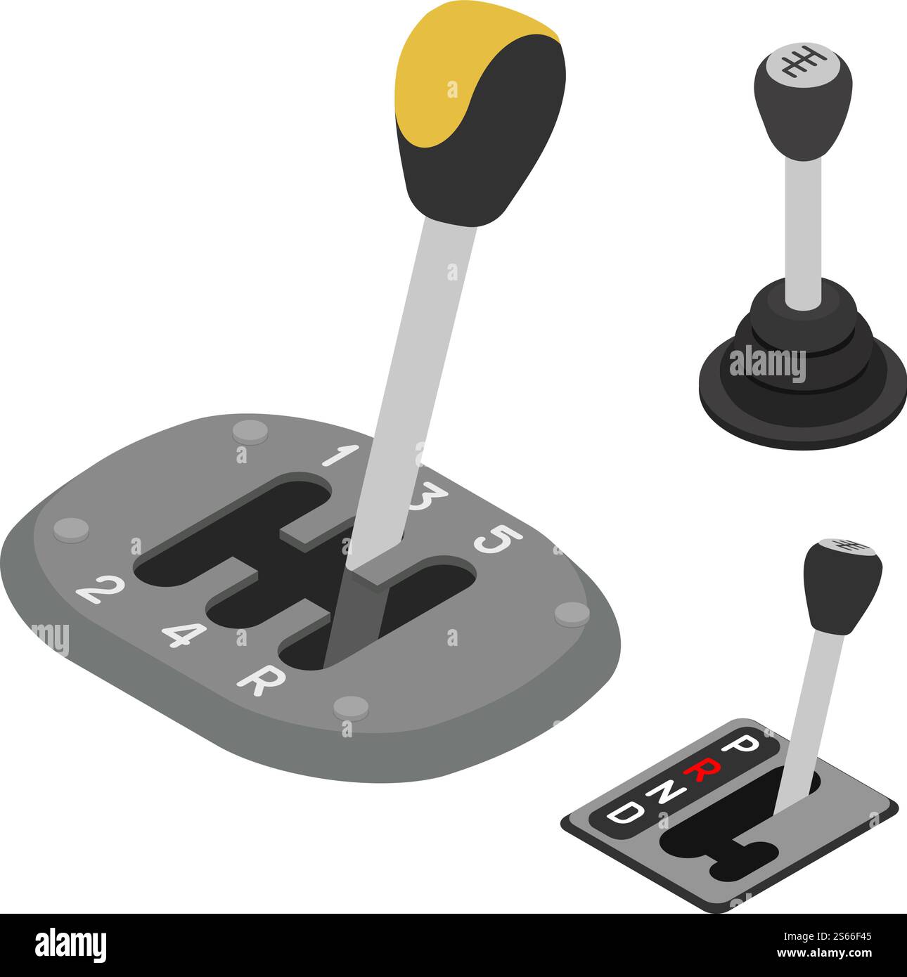 Gearbox icons set. Isometric set of gearbox vector icons for web design ...