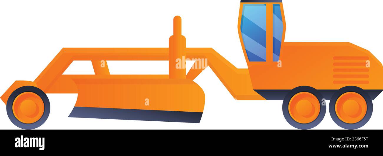 Grader machine icon. Cartoon of grader machine vector icon for web ...