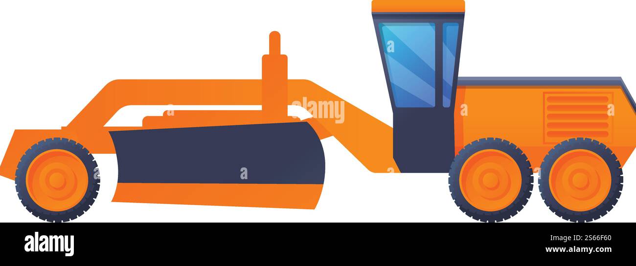 Construction grader machine icon. Cartoon of construction grader ...