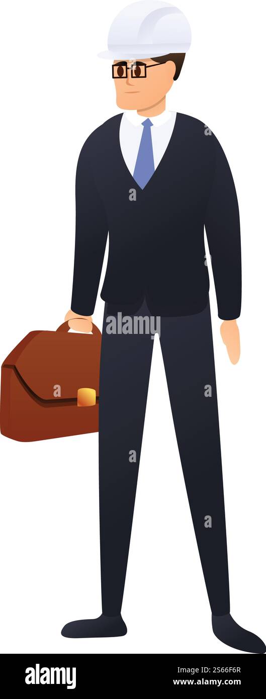 Construction architect icon. Cartoon of construction architect vector ...