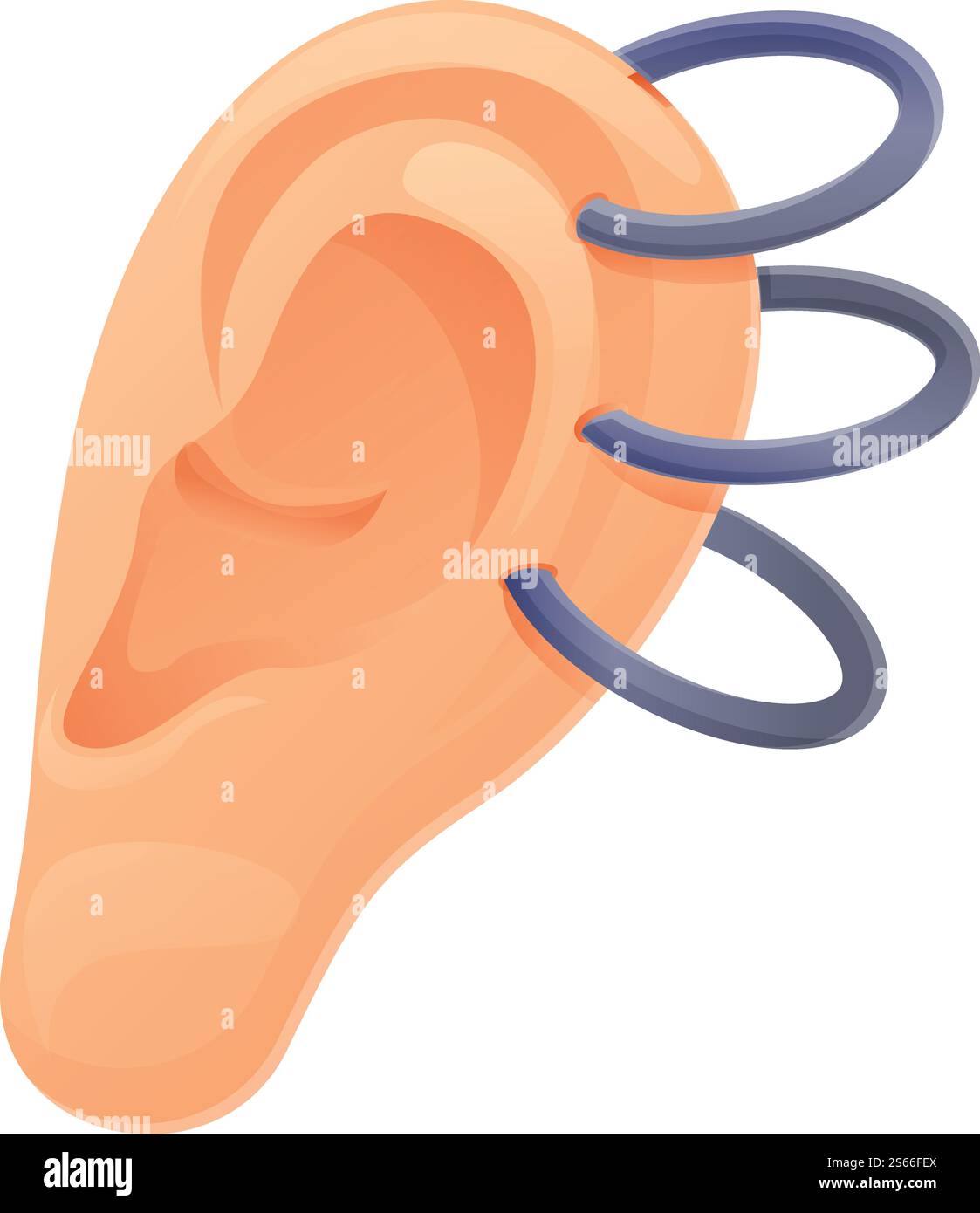 Ear piercing icon. Cartoon of ear piercing vector icon for web design ...