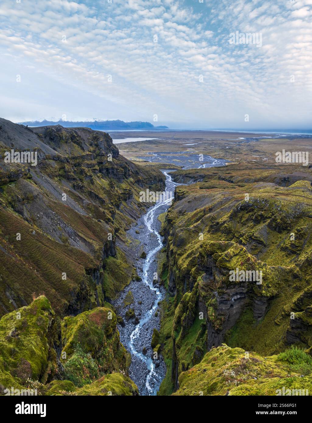 Beautiful autumn Mulagljufur Canyon, Iceland. It is located not far from Ring Road and ...