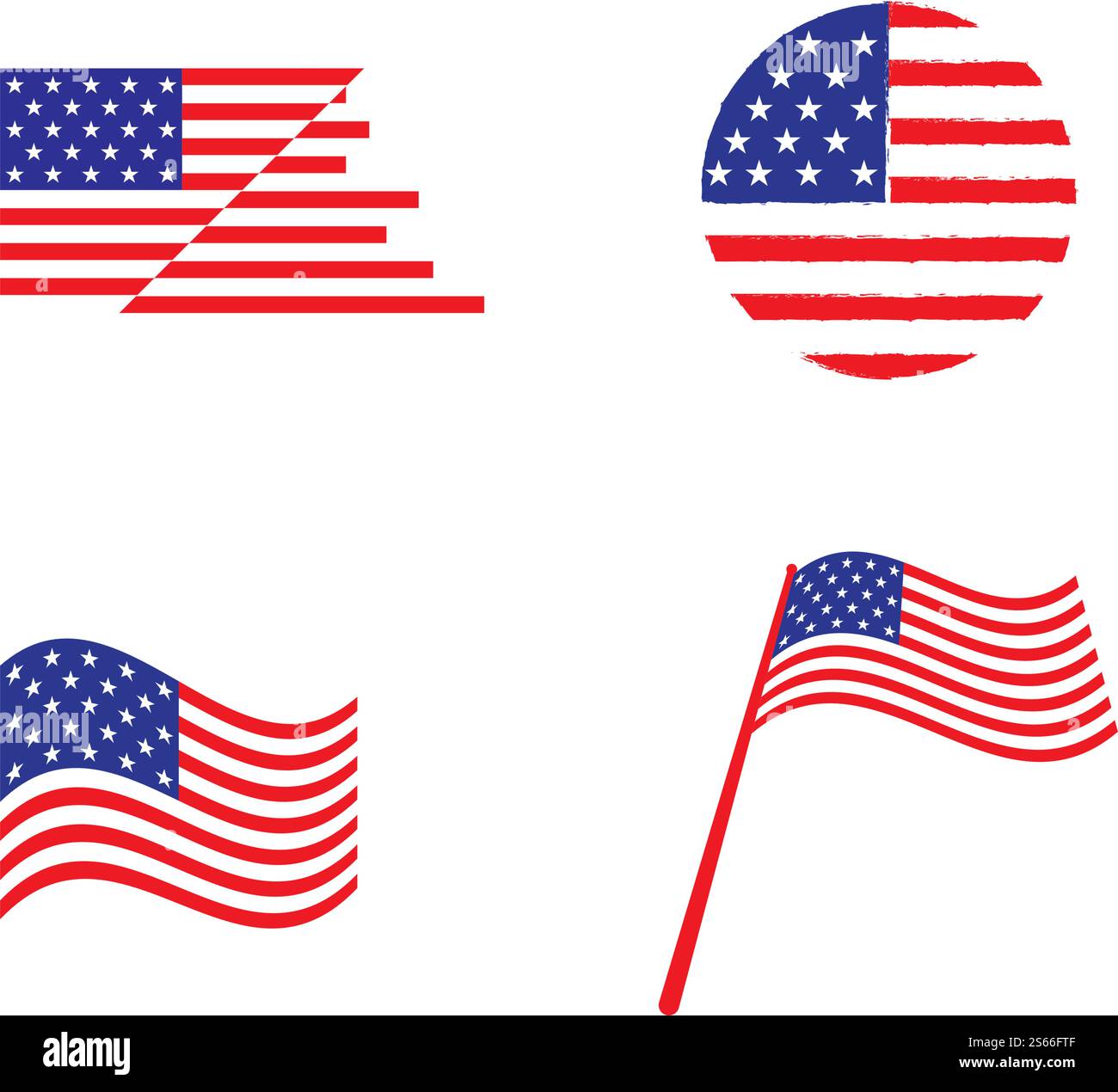 American flag illustration vector design template Stock Vector Image ...