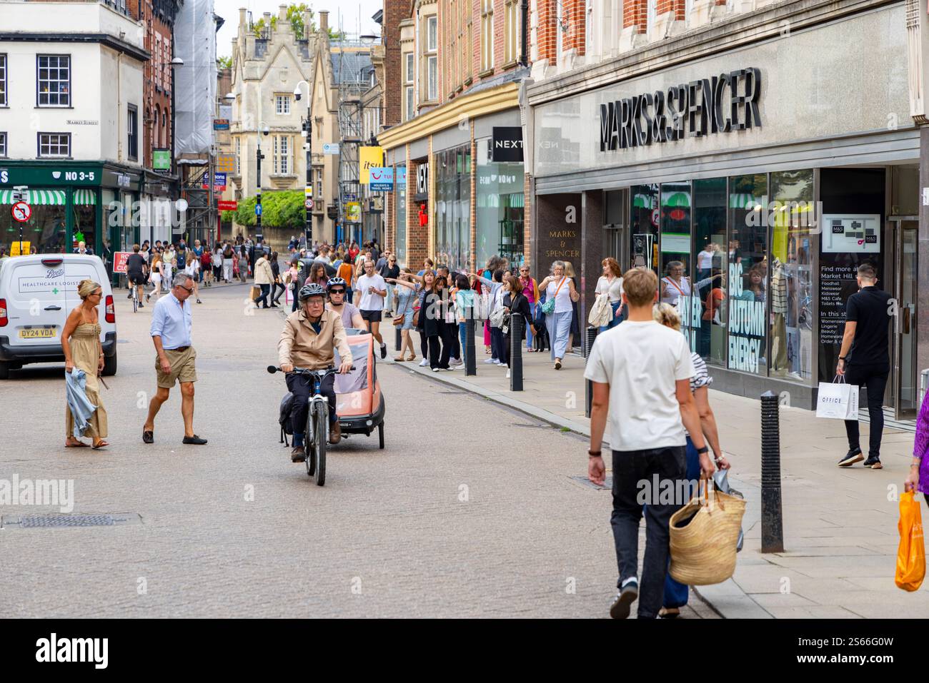 Cambridge city centre, Marks and Spencer department store and other ...