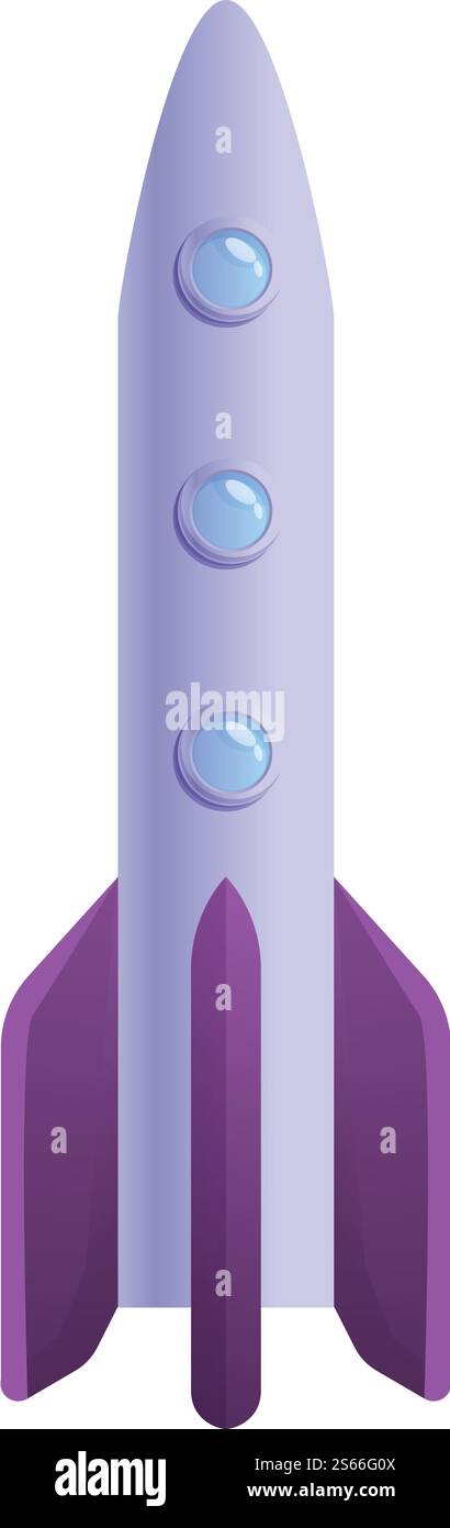 Space rocket icon. Cartoon of space rocket vector icon for web design ...