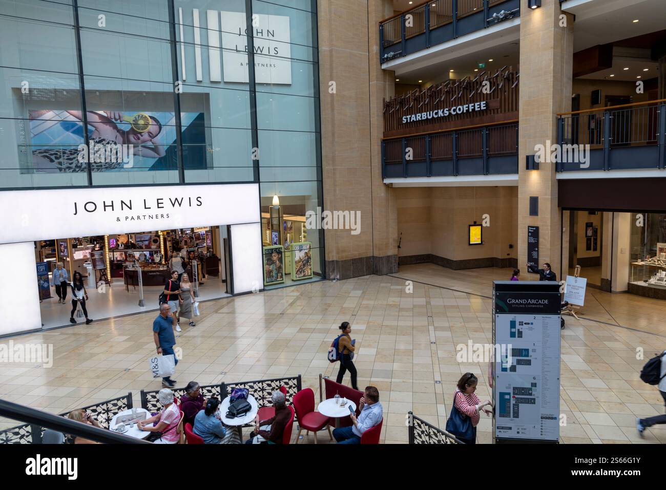 Cambridge England, Grand Arcade retail shopping centre mall in the city ...
