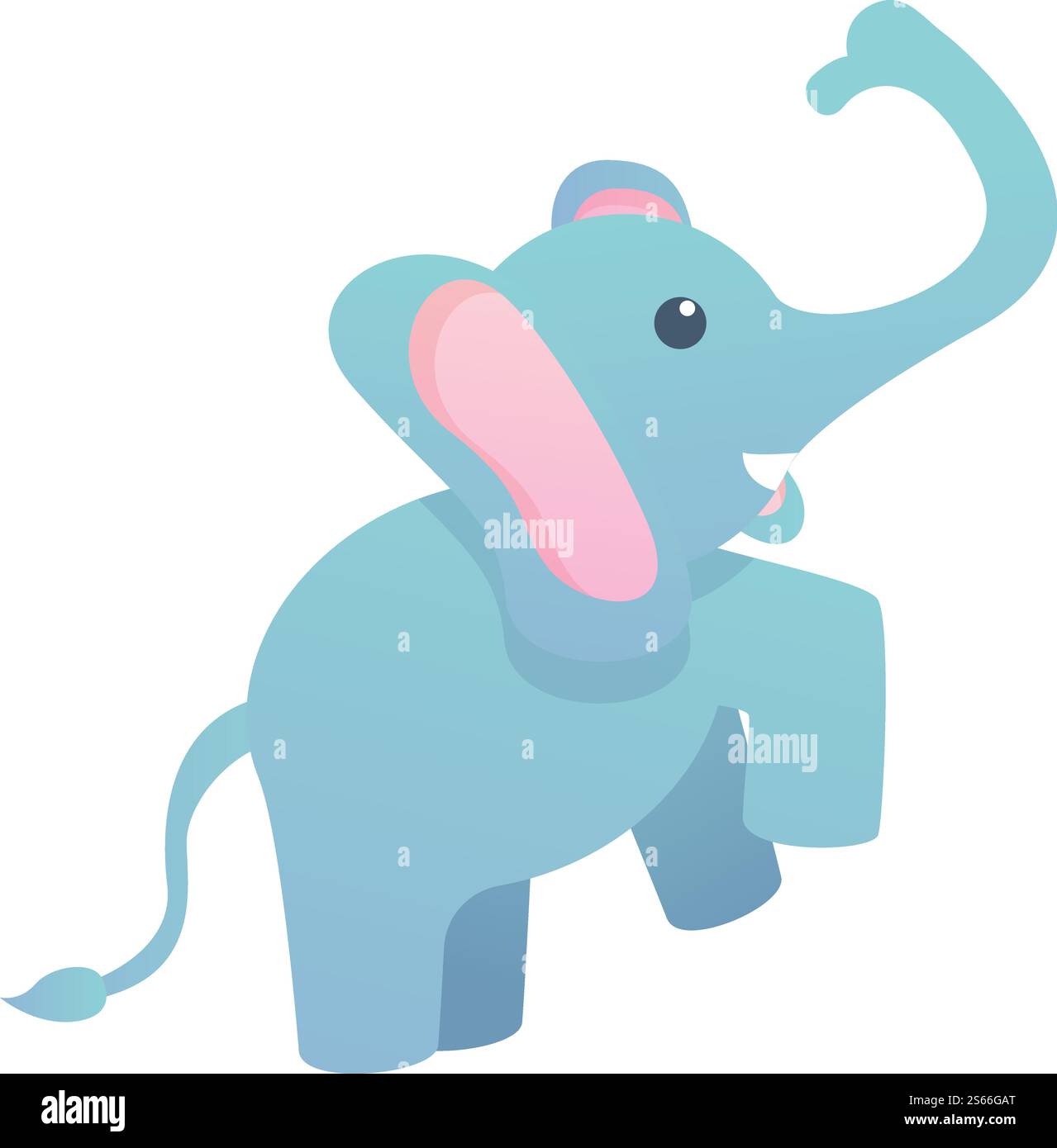 Jumping elephant icon. Cartoon of jumping elephant vector icon for web ...