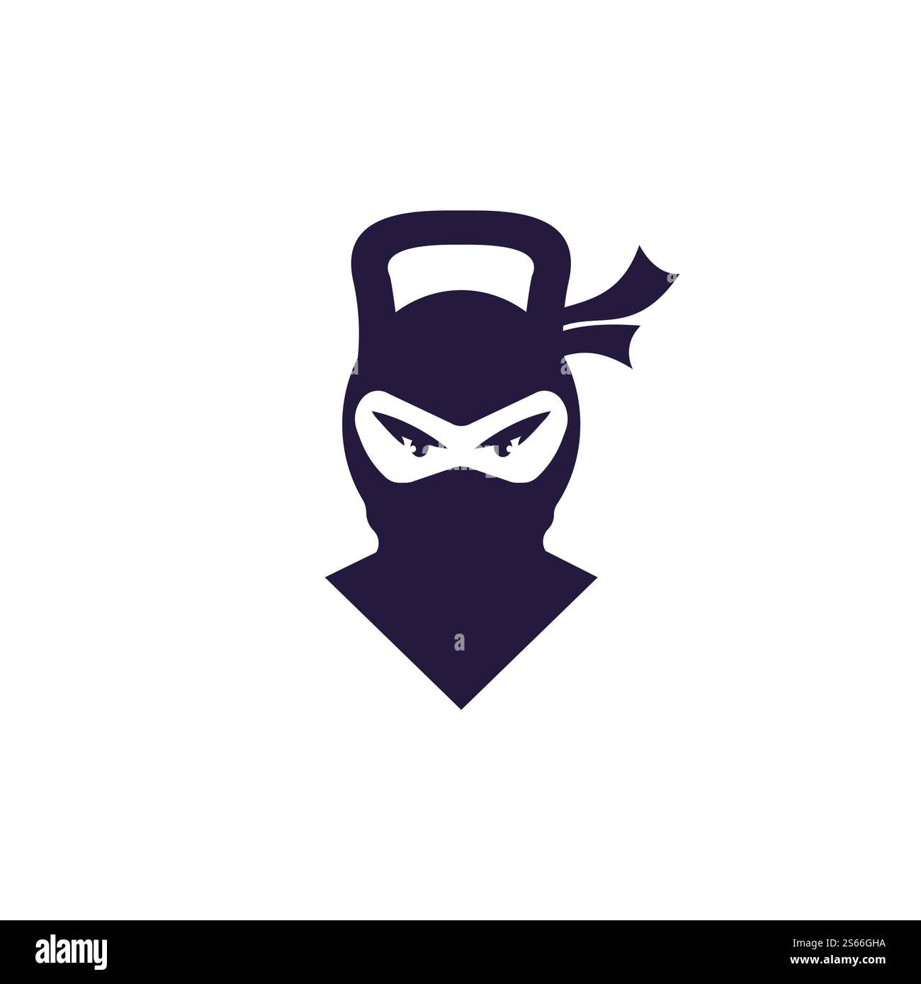 Ninja fitness vector logo design. Ninja dumbbell icon logo Stock Vector ...