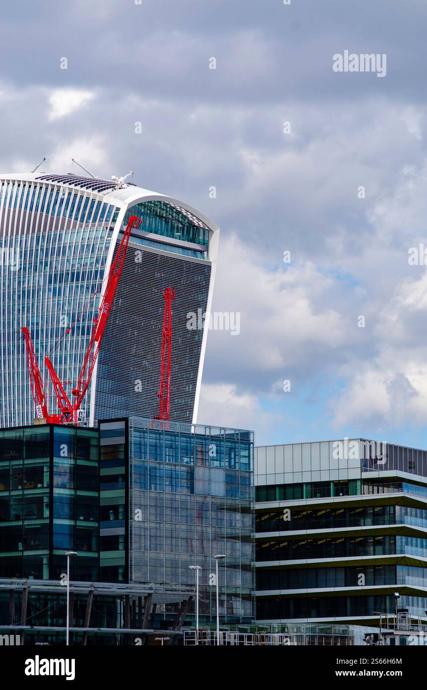 Buildings and Skyscrapers at the City of London. Real estate. Inflation ...