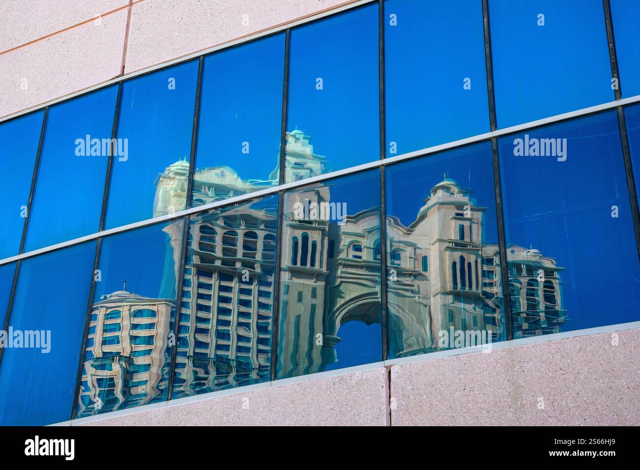Abu Dhabi, UAE - January 3, 2025: The reflection of a grand ...