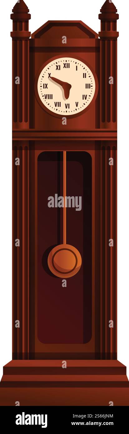 Balance pendulum clock icon. Cartoon of balance pendulum clock vector ...