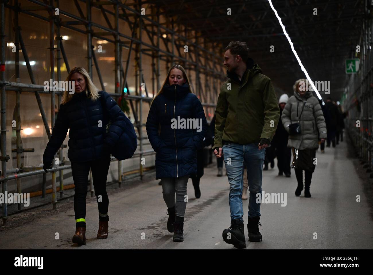 Stockholm, Uppland, Sweden. December 31 2024. People on the street ...