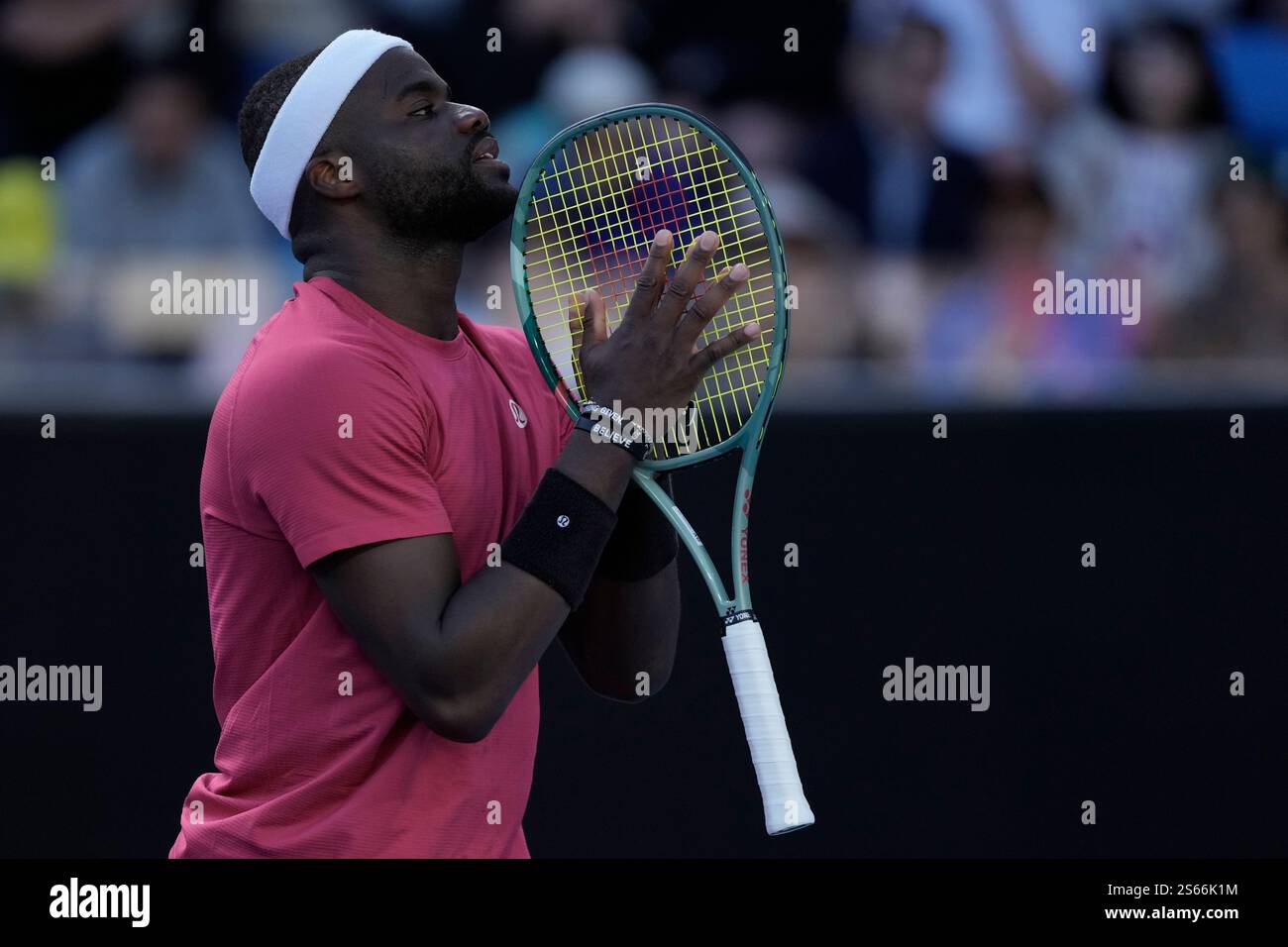 Frances Tiafoe of the U.S. reacts during his second round match against ...