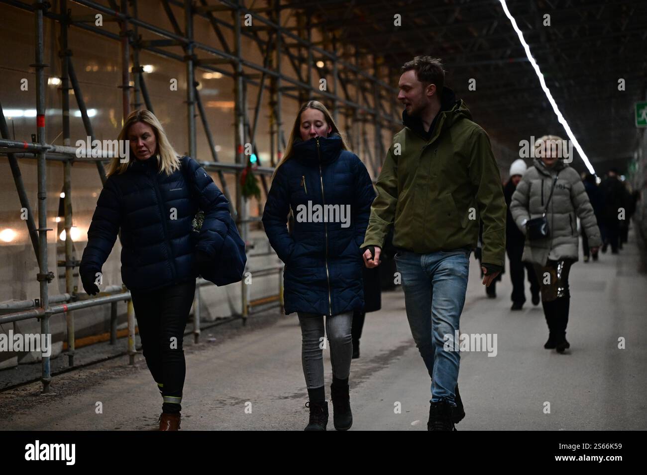 Stockholm, Uppland, Sweden. December 31 2024. People on the street ...