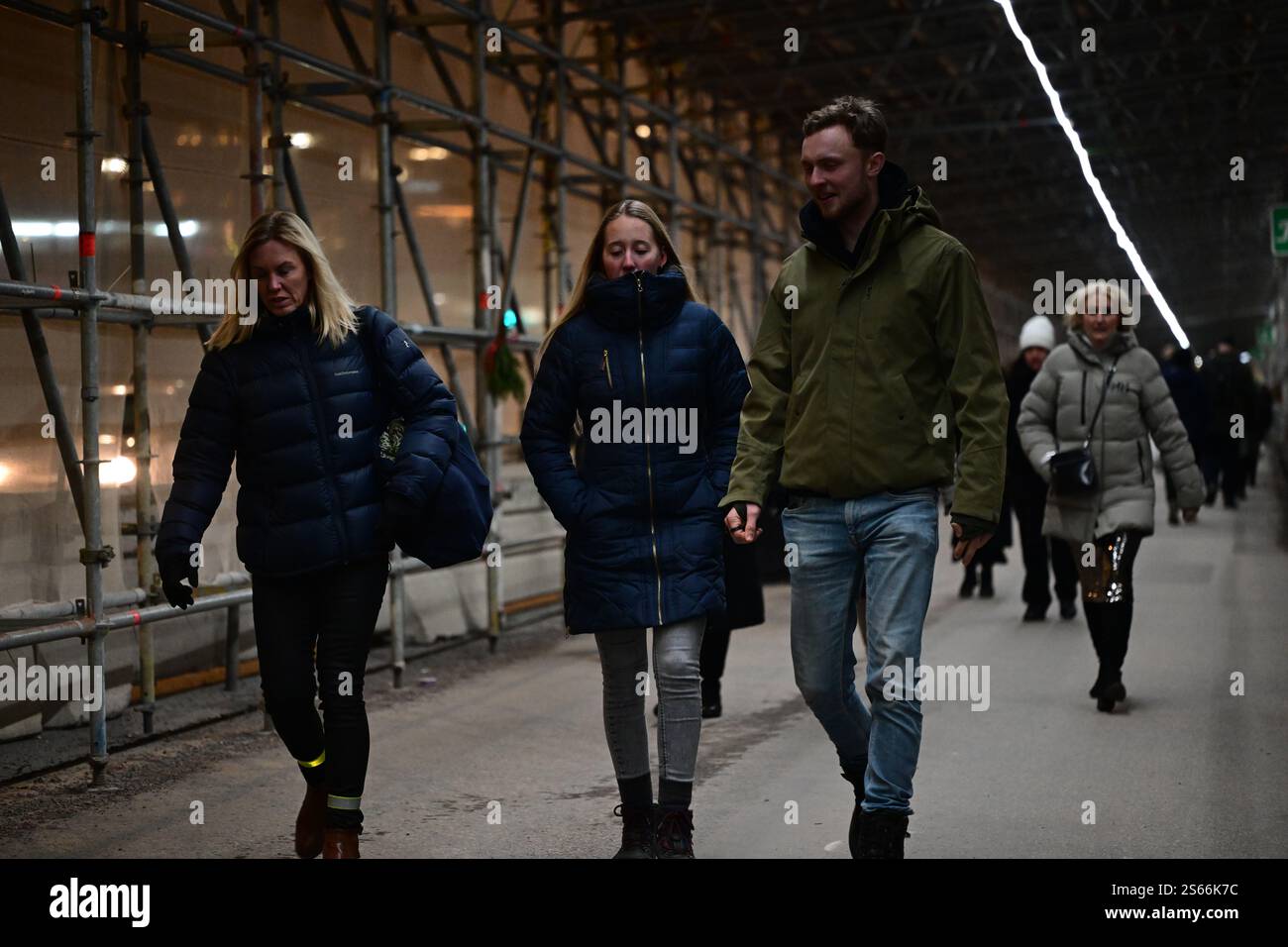Stockholm, Uppland, Sweden. December 31 2024. People on the street ...