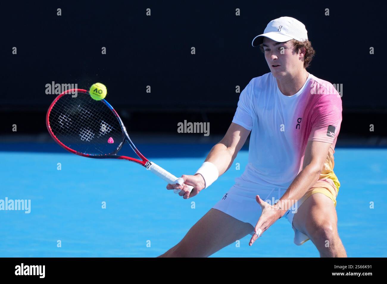 Melbourne, Australia. 16th Jan, 2025. JOAO FONSECA of Brazil in action ...