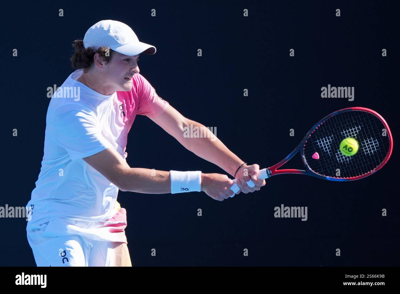 Melbourne, Australia. 16th Jan, 2025. JOAO FONSECA of Brazil in action ...