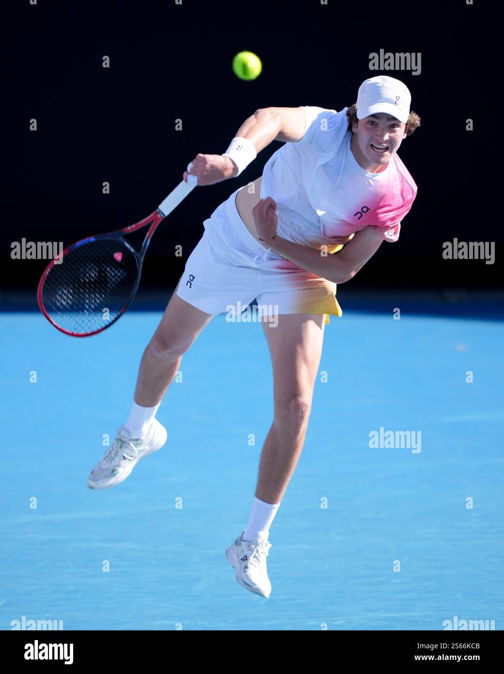 Melbourne, Australia. 16th Jan, 2025. JOAO FONSECA of Brazil in action ...