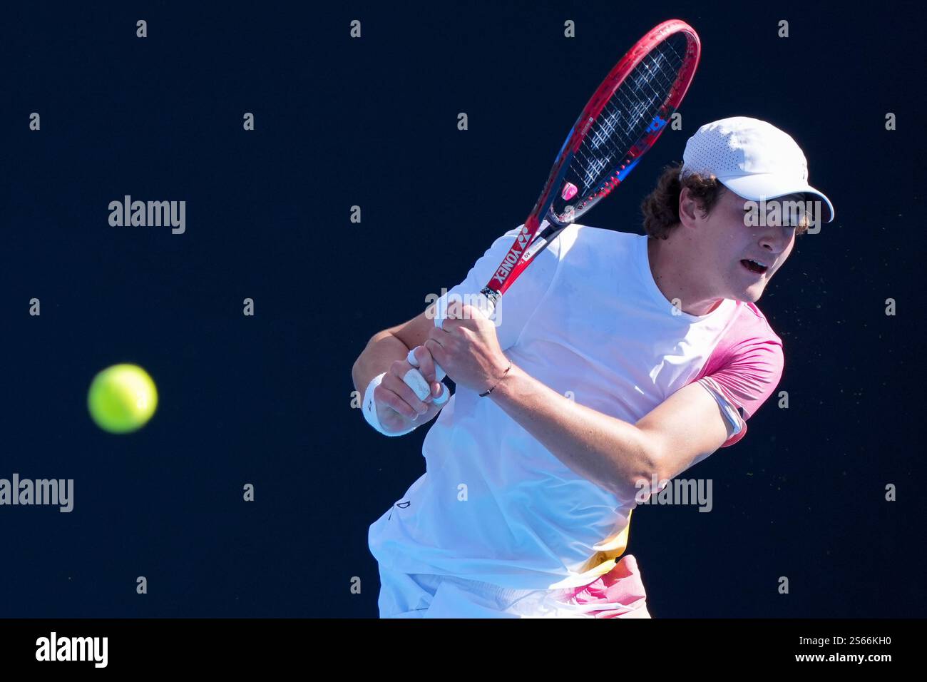 Melbourne, Australia. 16th Jan, 2025. JOAO FONSECA of Brazil in action ...