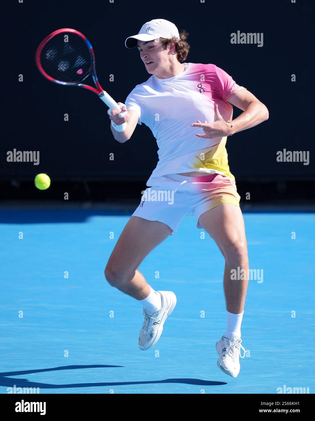 Melbourne, Australia. 16th Jan, 2025. JOAO FONSECA of Brazil in action ...