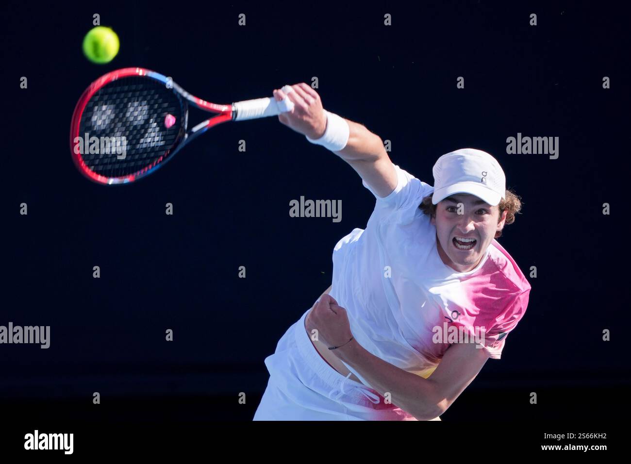 Melbourne, Australia. 16th Jan, 2025. JOAO FONSECA of Brazil in action ...