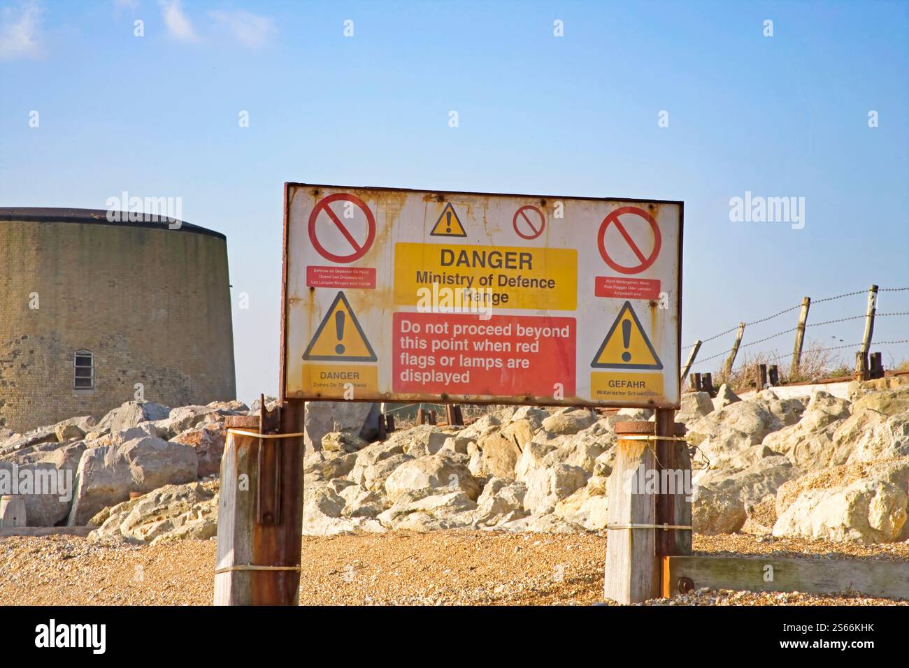 danger do not enter signs at the army live firing range at hythe on the ...