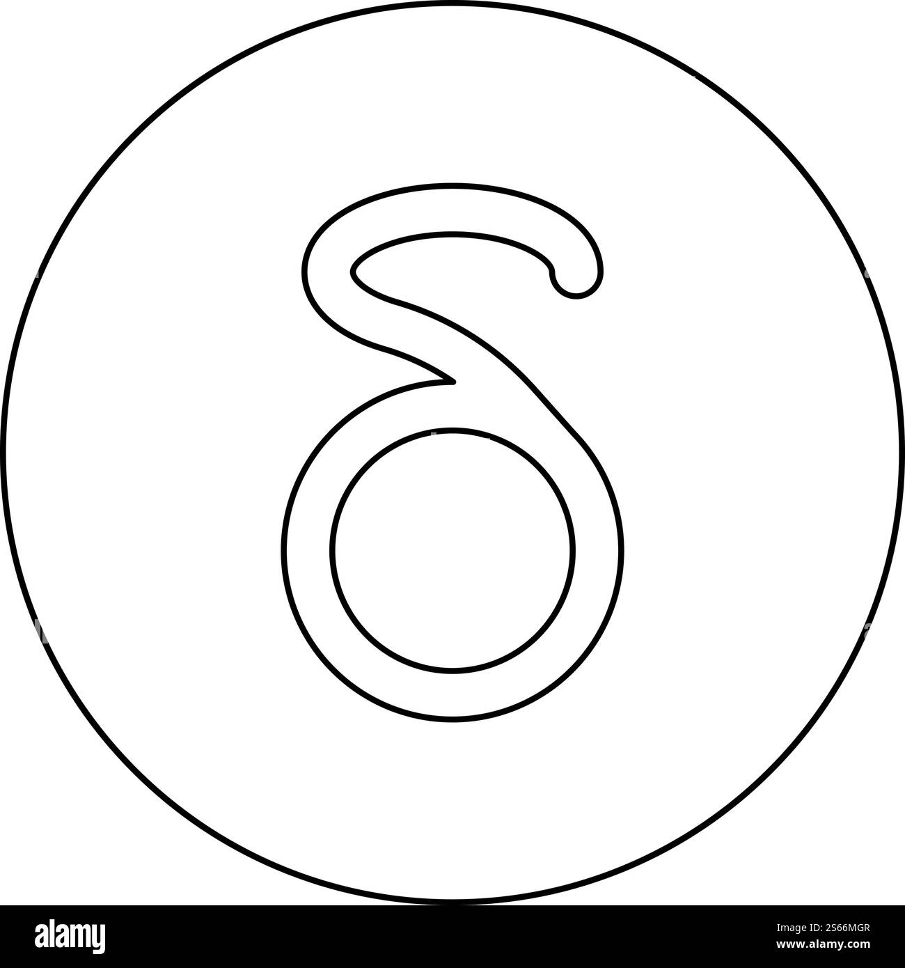 Delta greek symbol small letter lowercase font icon in circle round ...