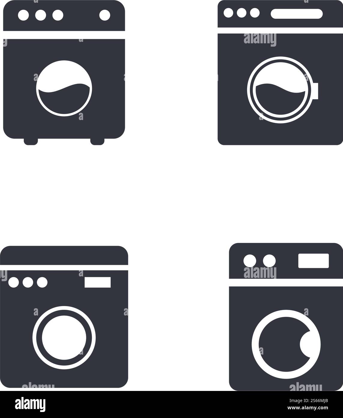 washing machine logo illustration template design Stock Vector Image ...