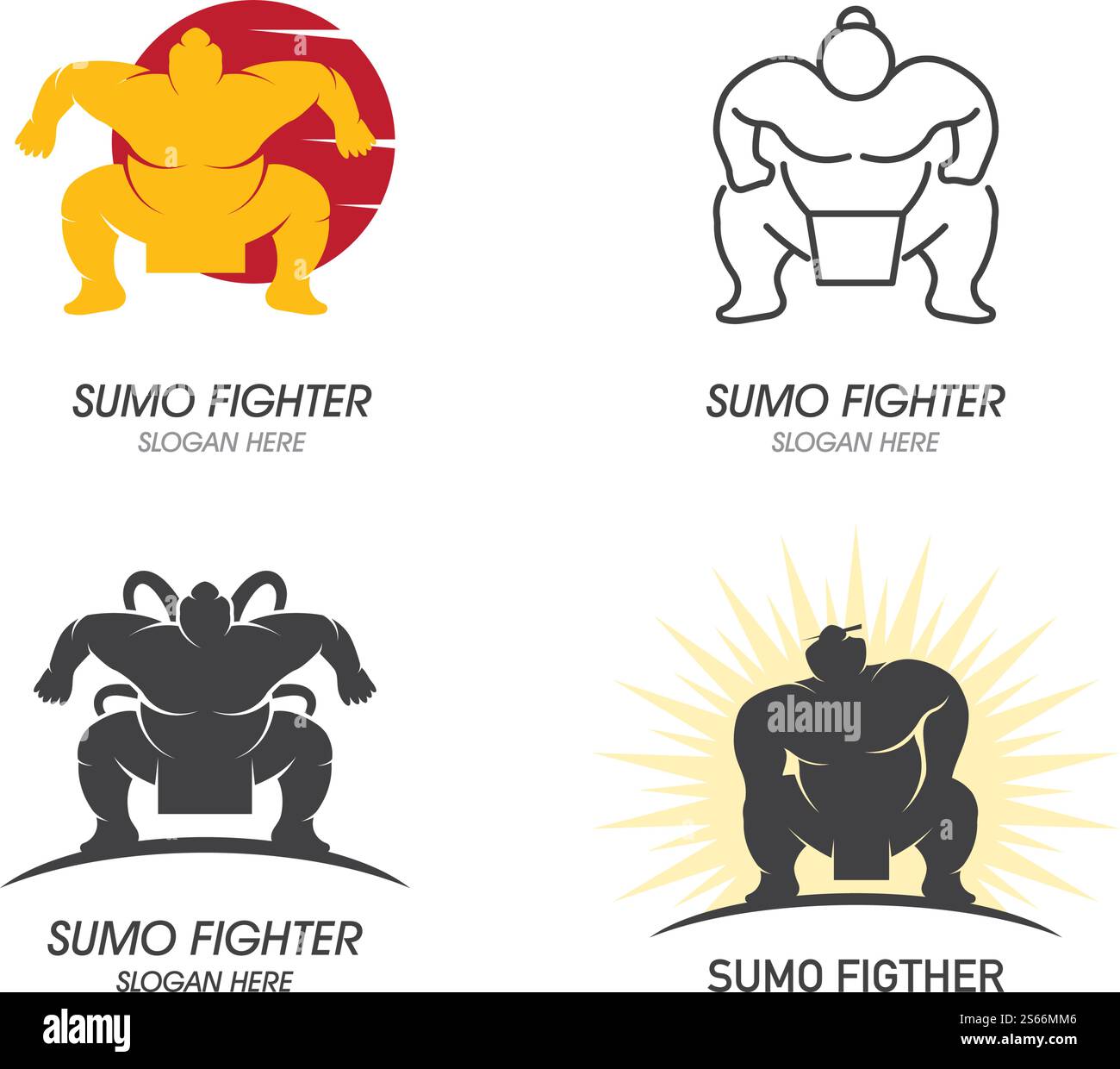 Sumo fighter character illustration vector design Stock Vector Image ...
