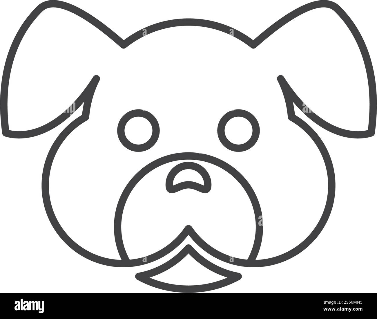Simple dogs head silhouette Stock Vector Images - Alamy