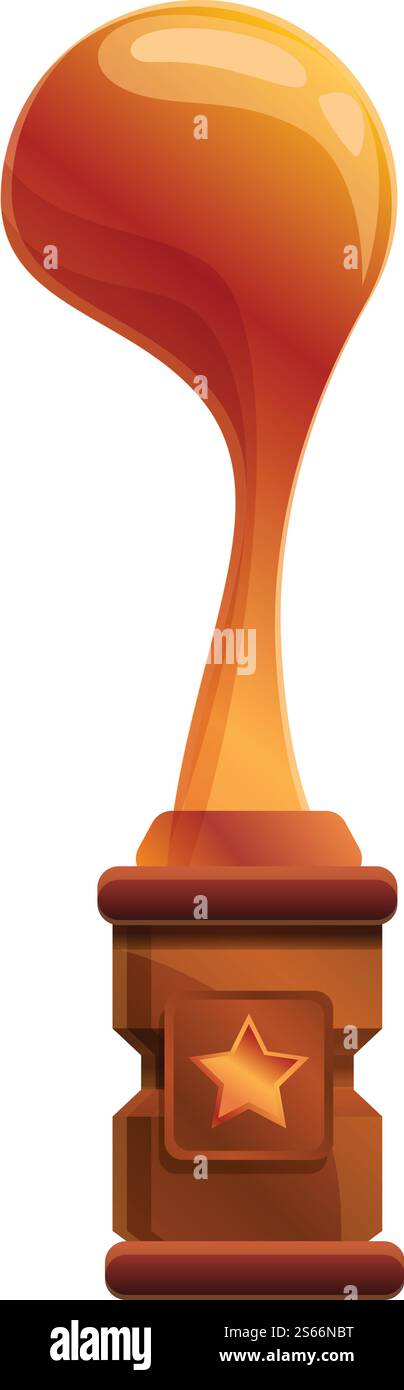 Stage director gold cup icon. Cartoon of stage director gold cup vector ...