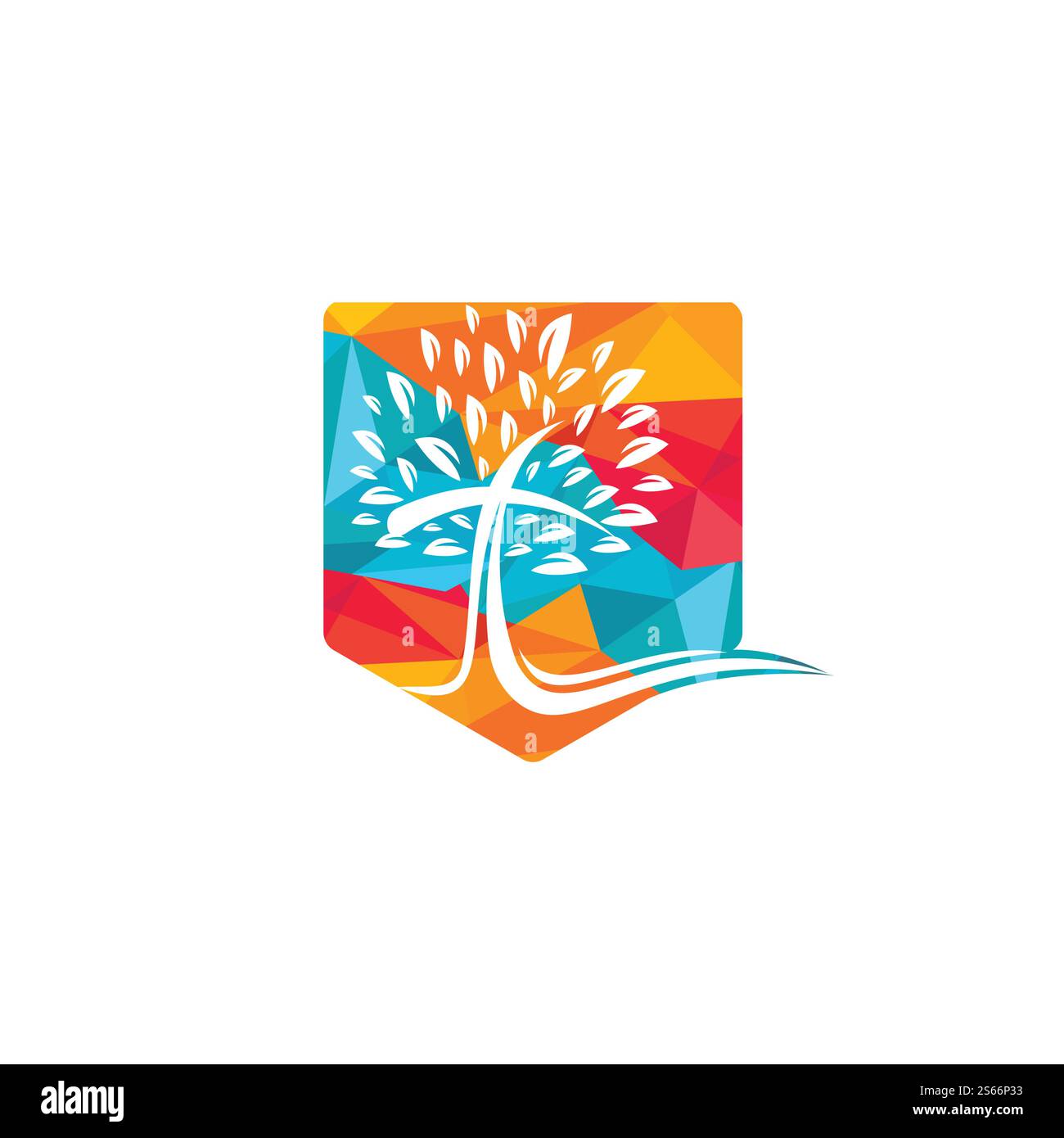 Tree religious cross symbol icon vector design Stock Vector Image & Art ...