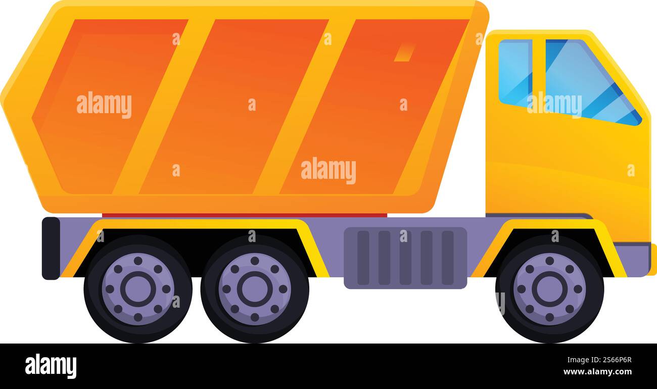 Construction tipper icon. Cartoon of construction tipper vector icon ...