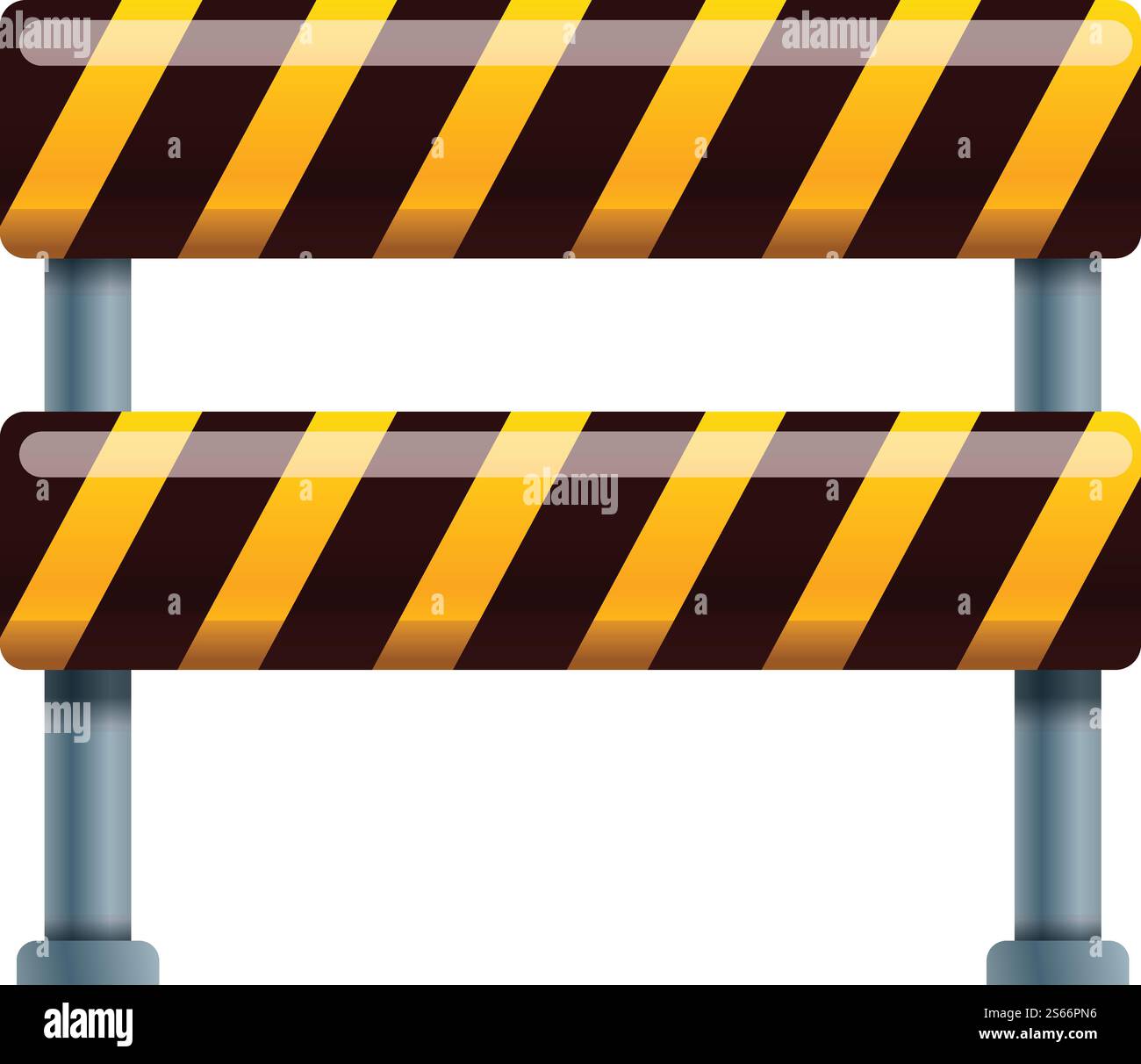 Road block barrier icon. Cartoon of road block barrier vector icon for ...