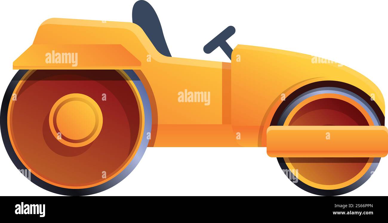 Heavy road roller icon. Cartoon of heavy road roller vector icon for ...
