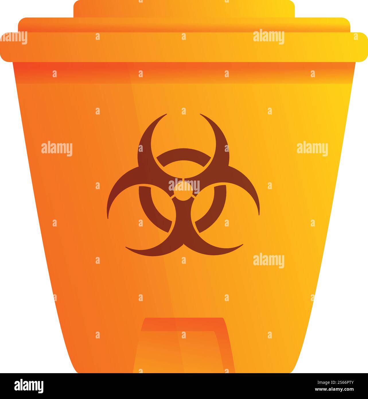 Biohazard garbage bin icon. Cartoon of biohazard garbage bin vector ...