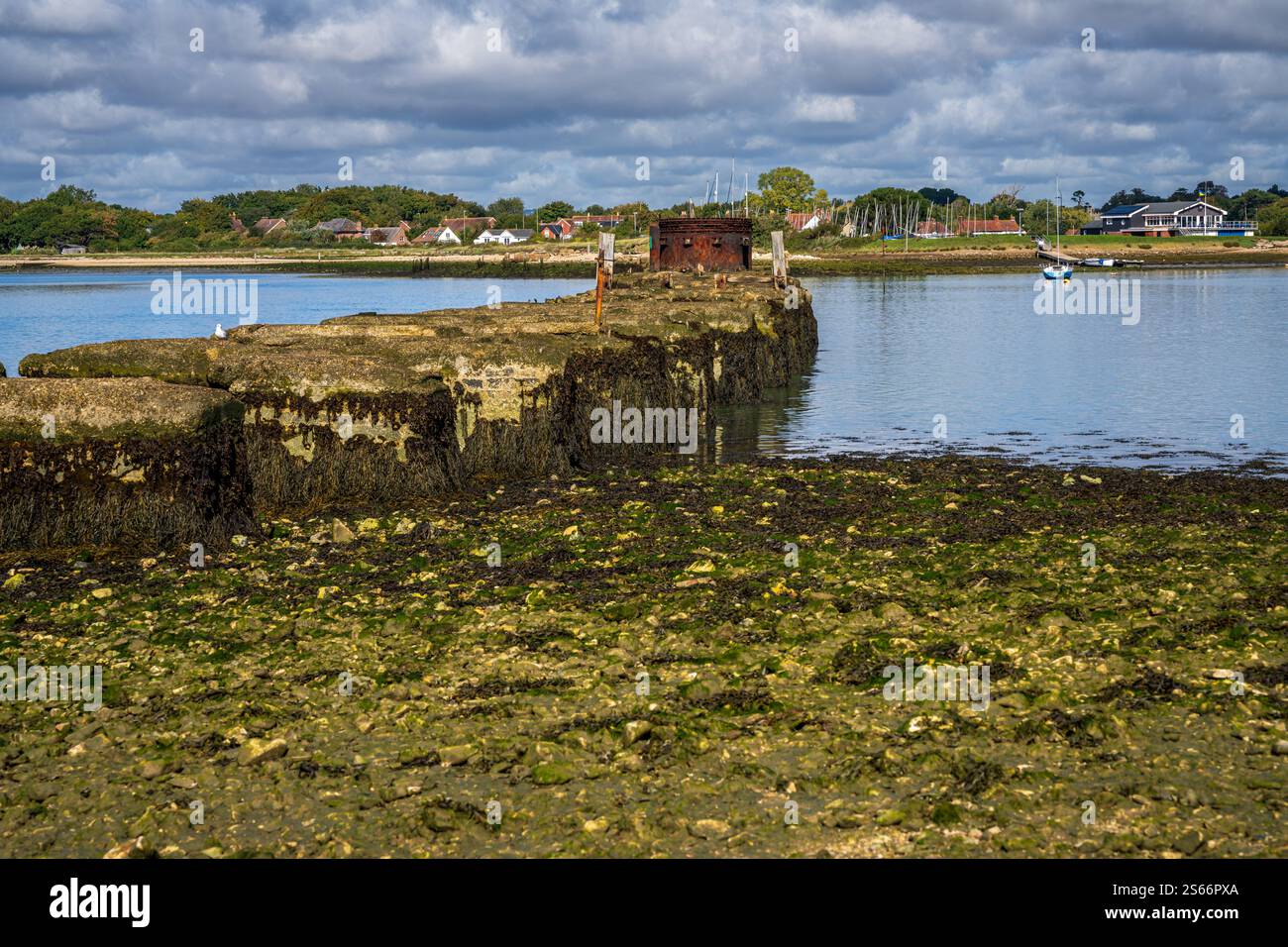 View from Hayling Island to Langstone, Hampshire, England, UK - over ...