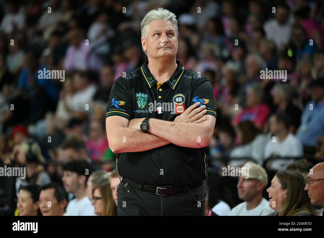 Auckland, New Zealand . 16th Jan, 2025. Tasmania JackJumpers coach ...